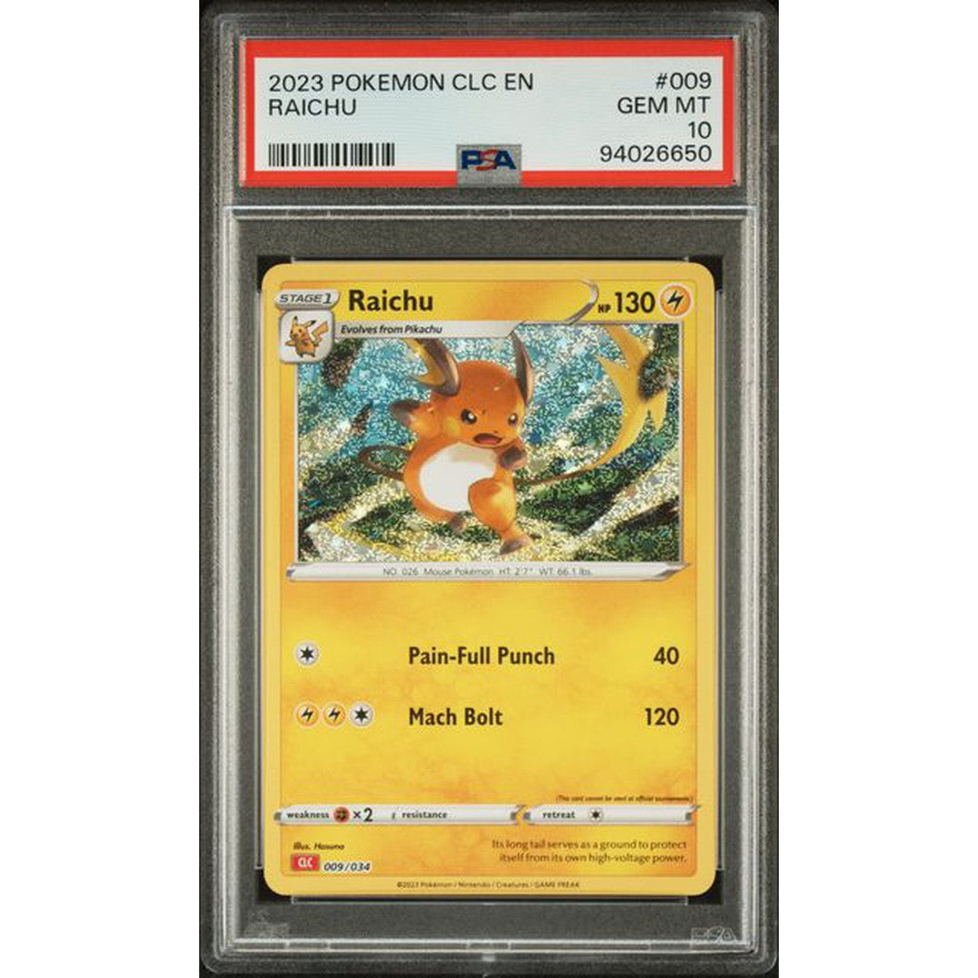 2023 POKEMON CLASSIC COLLECTION RAICHU 009/034 PSA 10 – Kollecter