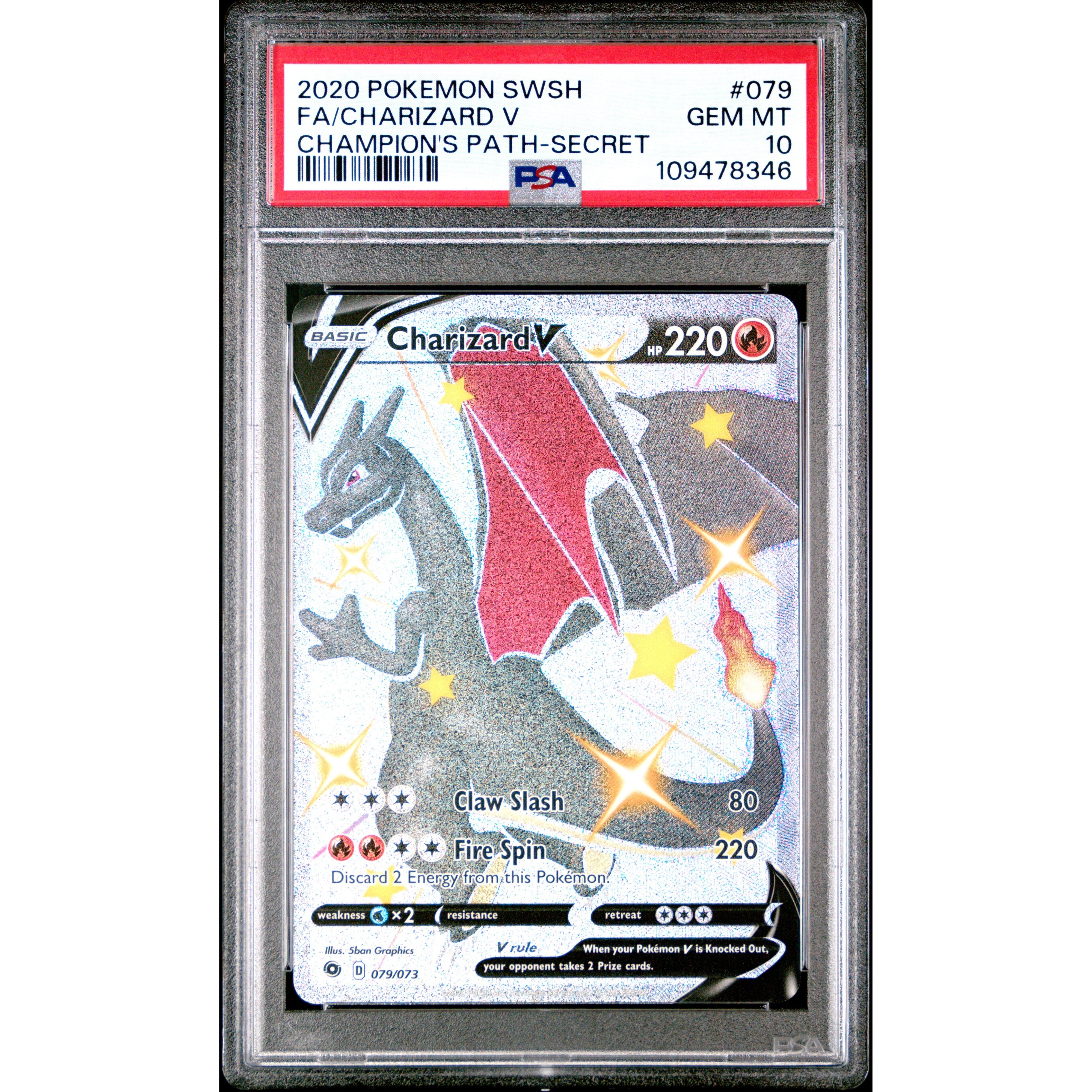 2020 POKEMON CHAMPIONS PATH CHARIZARD V SECRET 079/073 PSA 10 – Kollecter