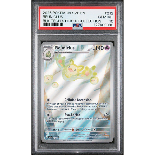 2025 POKEMON PROMO REUNICLUS TECH STICKER COLLECTION SVP212 PSA 10 ...