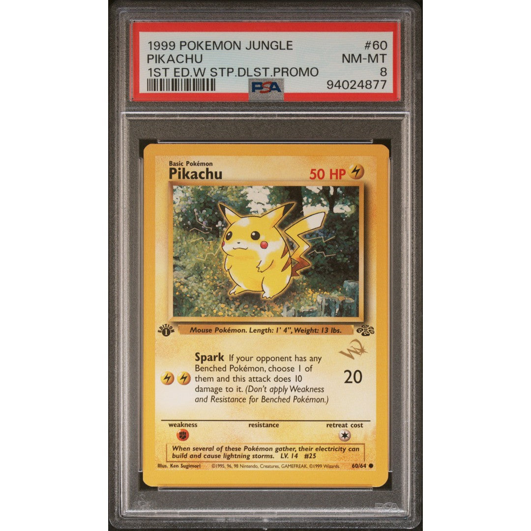 1999 POKEMON JUNGLE WIZARD STAMP PIKACHU 60/64 PSA 8 – Kollecter