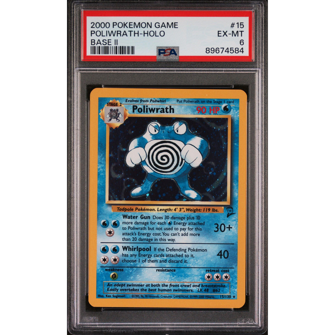 2000 POKEMON BASE 2 POLIWRATH HOLO PSA 6 – Kollecter