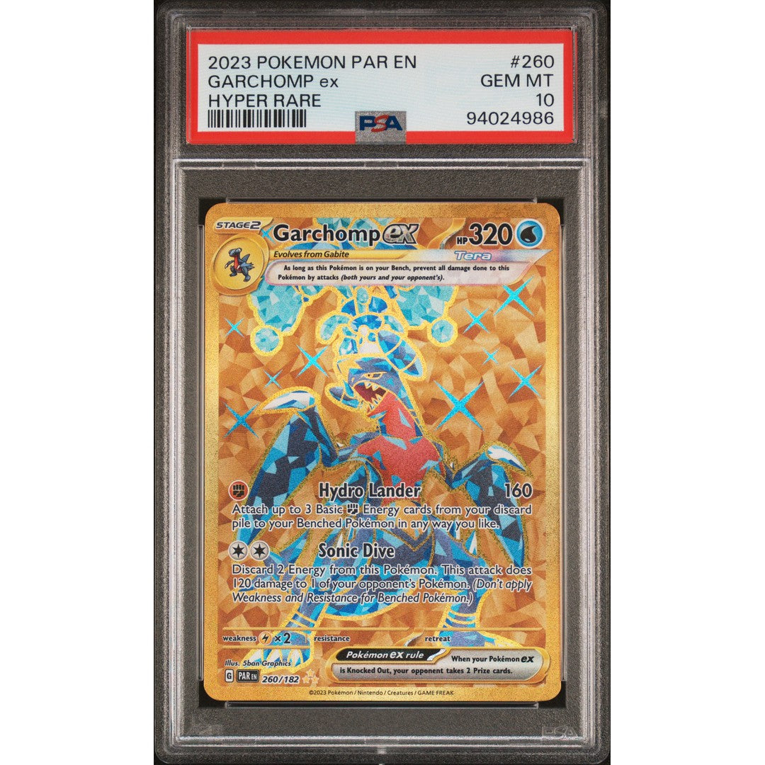 2023 POKEMON PARADOX RIFT GARCHOMP EX HYPER RARE PSA 10 – Kollecter
