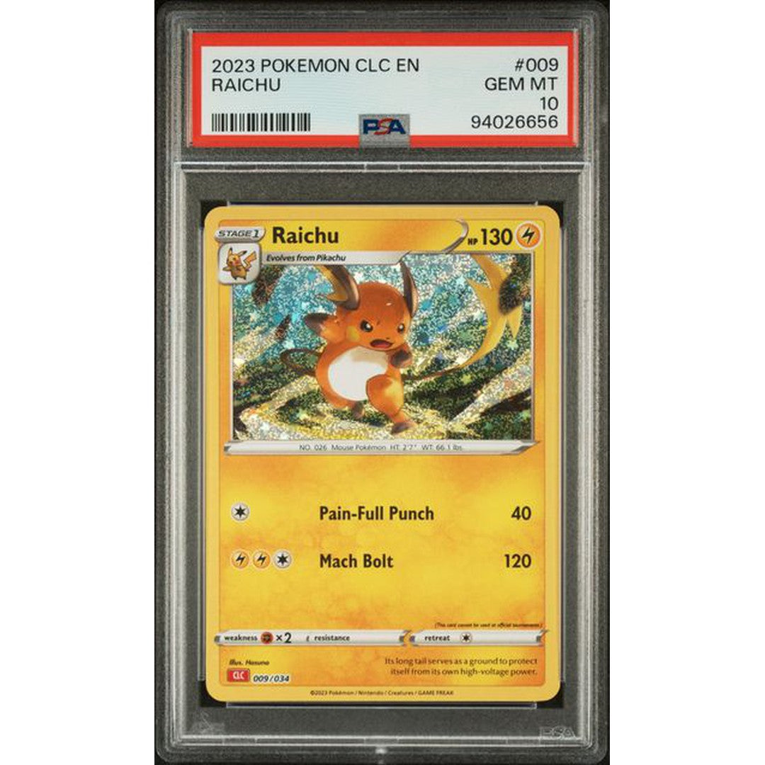 2023 POKEMON CLASSIC COLLECTION RAICHU 009/034 PSA 10 – Kollecter